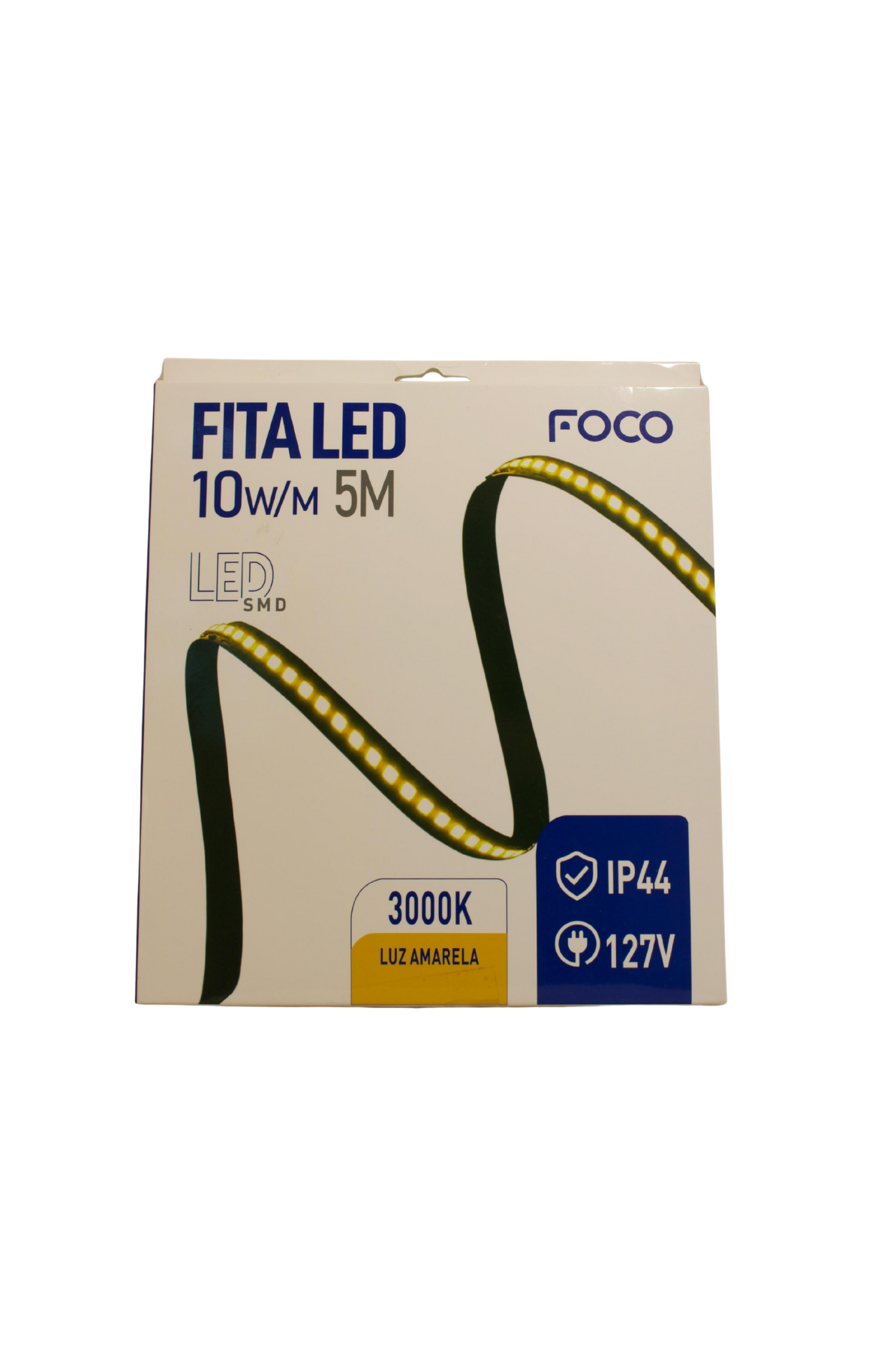 Fita Led SMD 10W/M 3000K 127V 5M FOCO